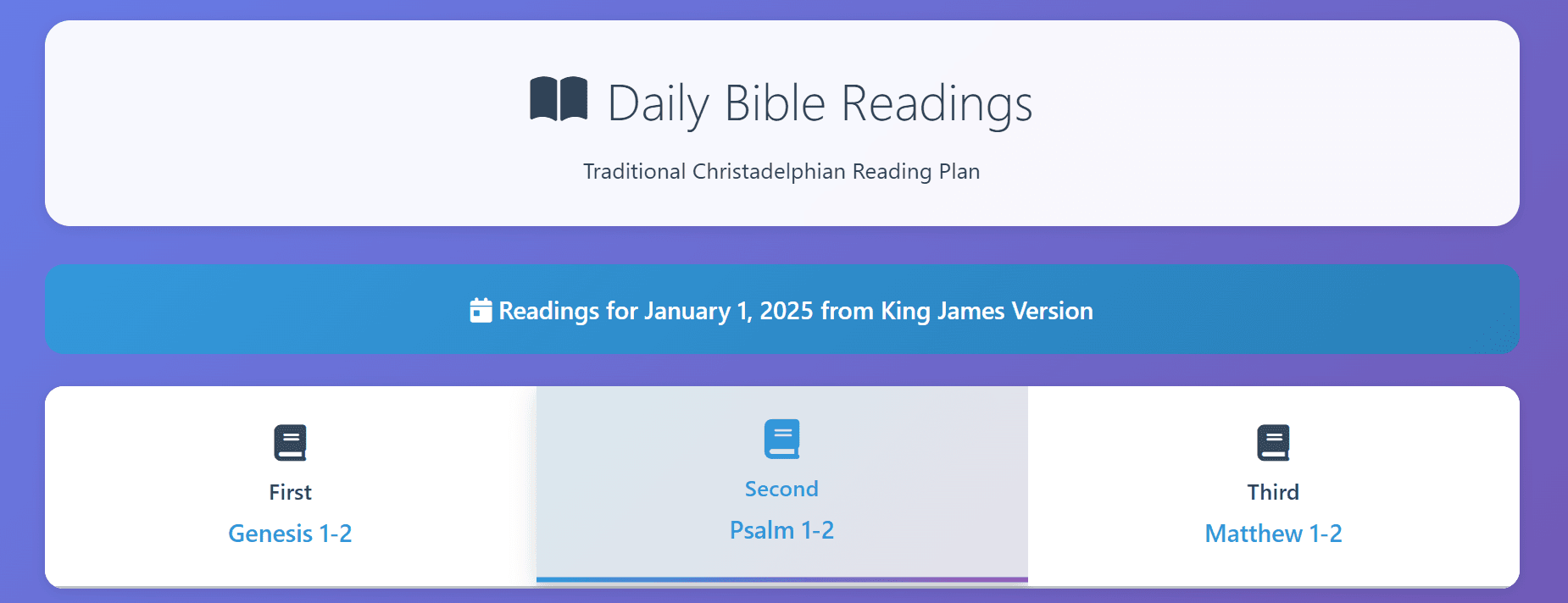 Daily Bible Readings Support - Bibleinfo